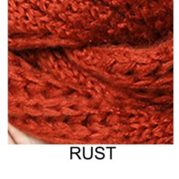 Accessories | Rust Soft Twisted Cable Knit Infinity Scarf | Poshmark
